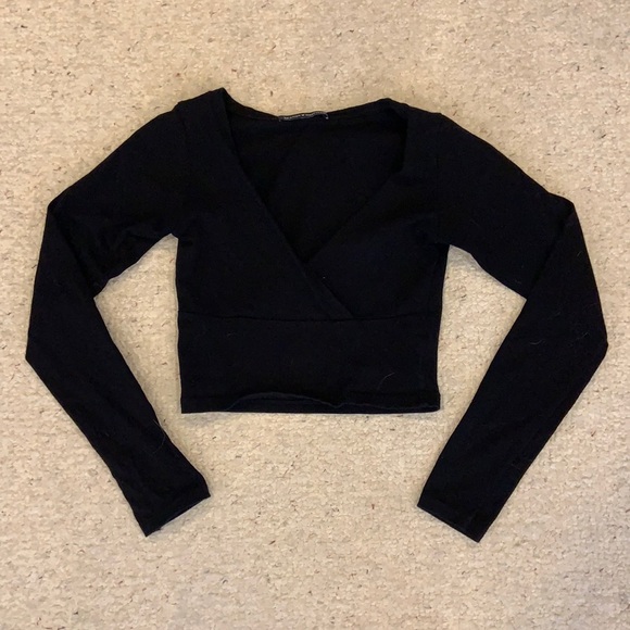 Brandy Melville | Tops | Brandy Wrap Crop Top | Poshmark